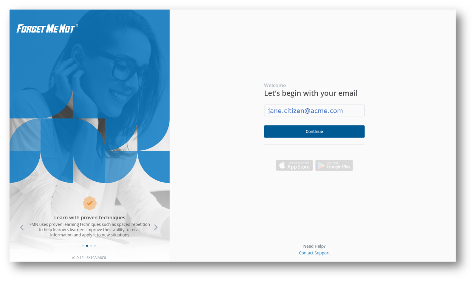Log in to Learner Web